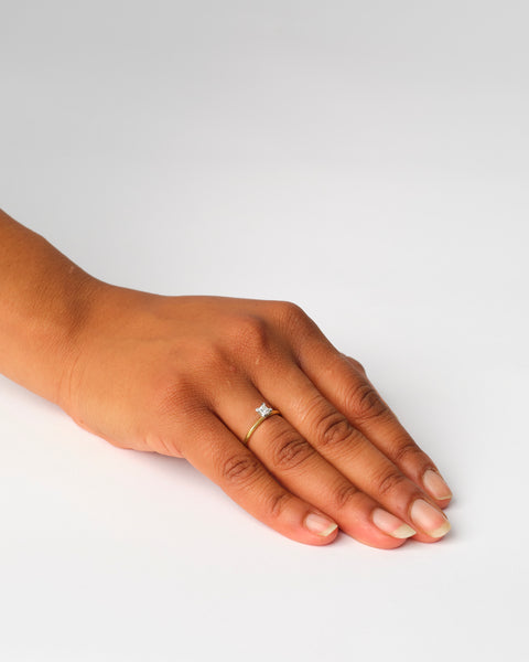 Shimara Carlow — Princess Cut Diamond Ring in 18k Gold | SHOP@Craft