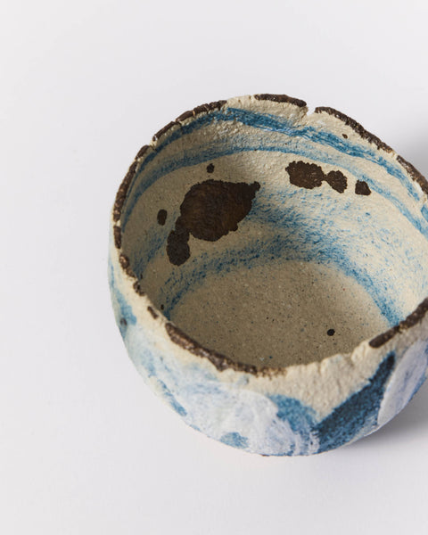 Marian Fox — Large Pinch Pot, Blue and White | SHOP@Craft