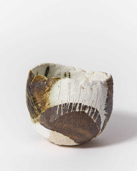 Marian Fox — Small Pinch Pot, White and Bronze | SHOP@Craft