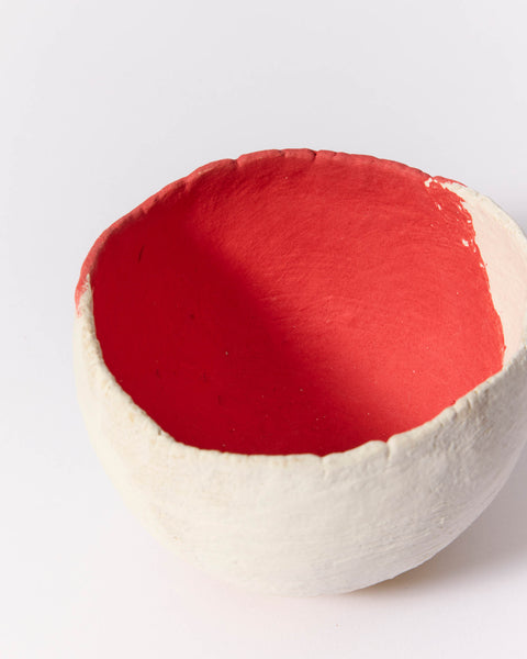Marian Fox — Large Pinch Pot, Red and White | SHOP@Craft