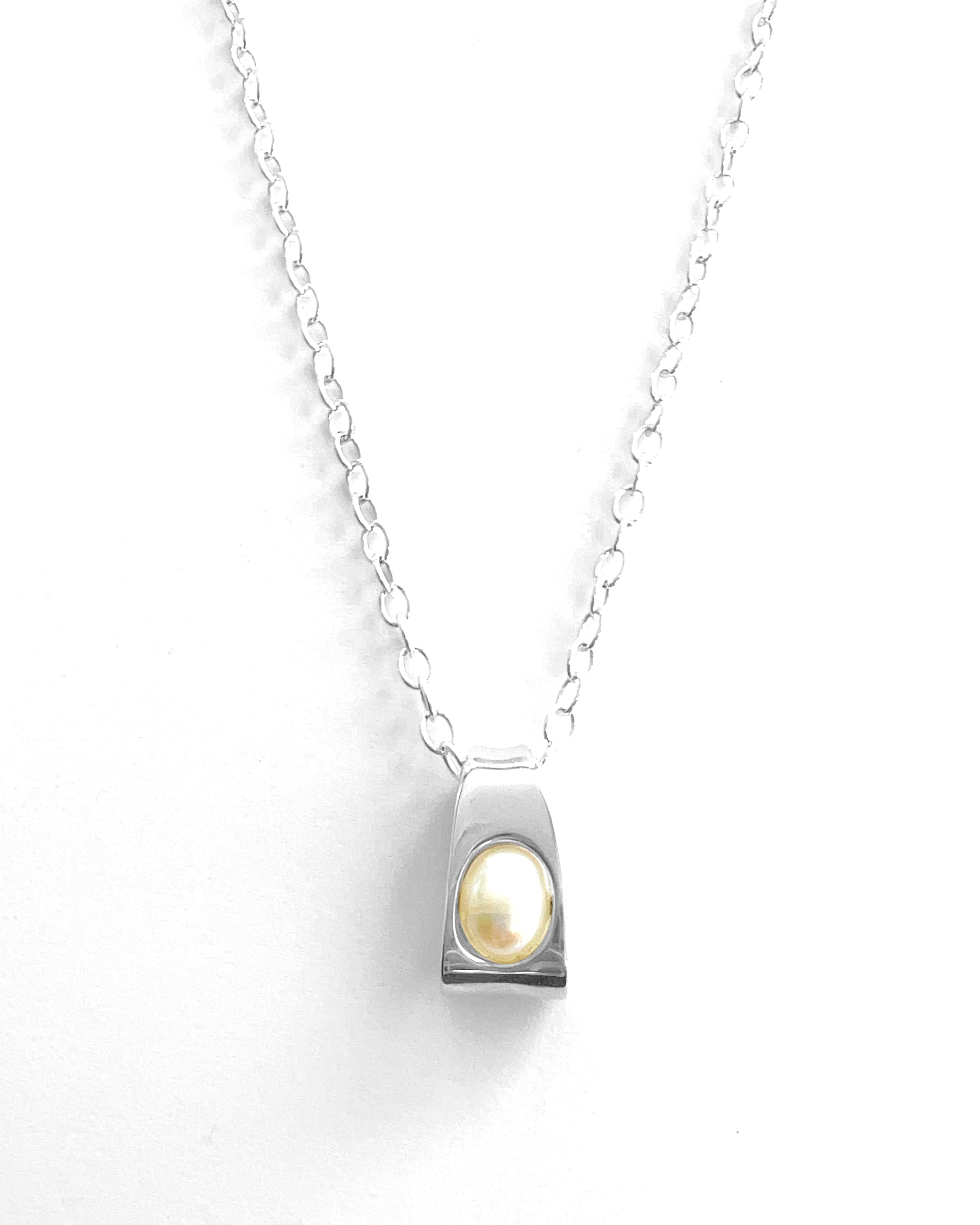 Victoria Mason - Open Window Pendant with White Fresh Water Pearl ...