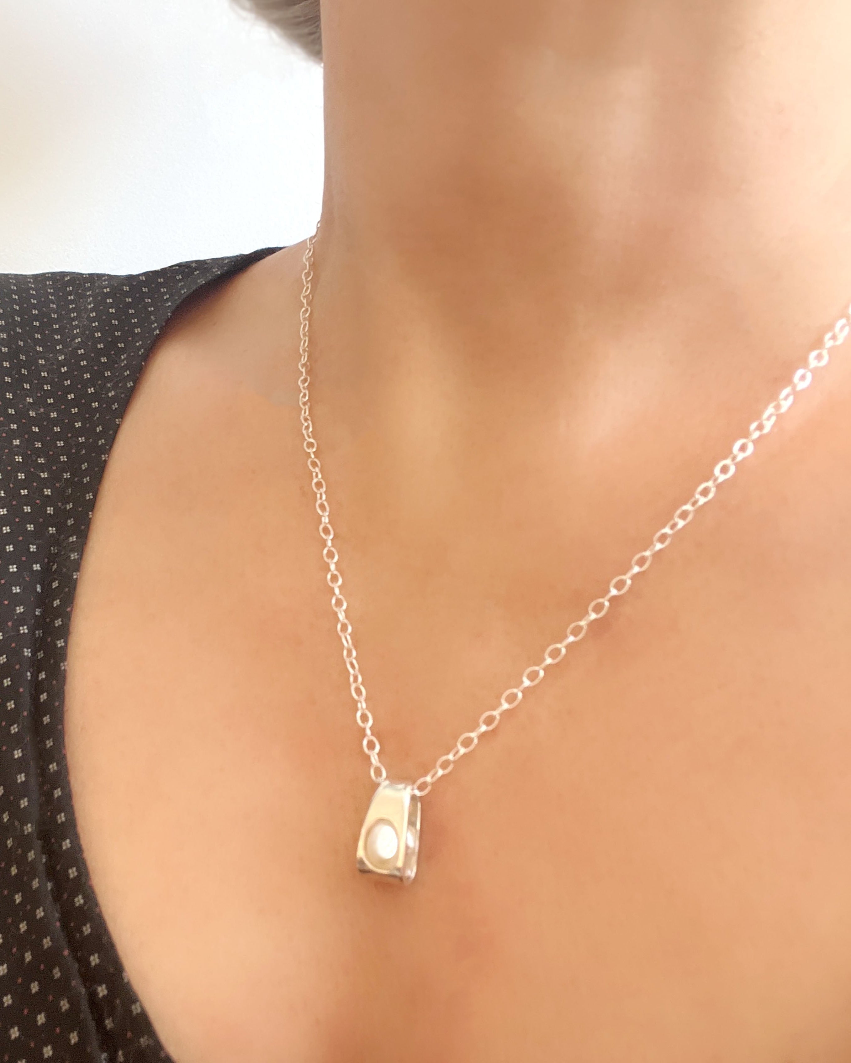Victoria Mason - Open Window Pendant with White Fresh Water Pearl ...